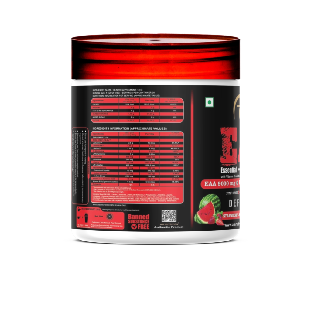 Essential Amino Acid | EAA 9000mg & BCAA 5000mg | 0g Sugar | Pre-Intra ...